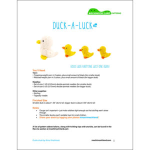 Duck-a-Luck Pattern – Mochimochi Land